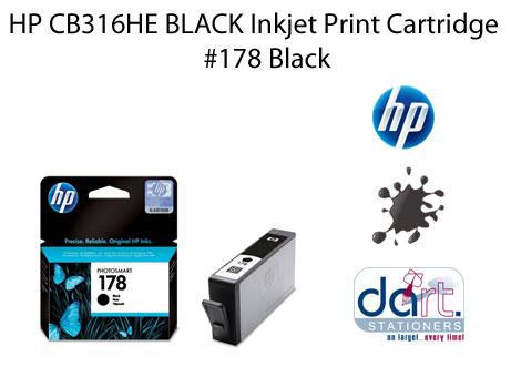 HP CB316HE #178 INK CARTRIDGE BLACK VIVERA | Dart Stationery