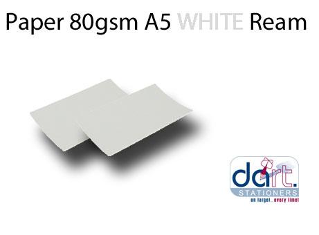 PAPER 80gsm A5 WHITE REAM | Dart Stationery